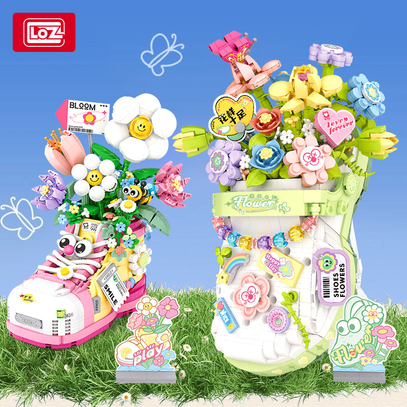 DIY Loz Brick Building Block Flower Bouquet Street Mini Micro Self MOC ...
