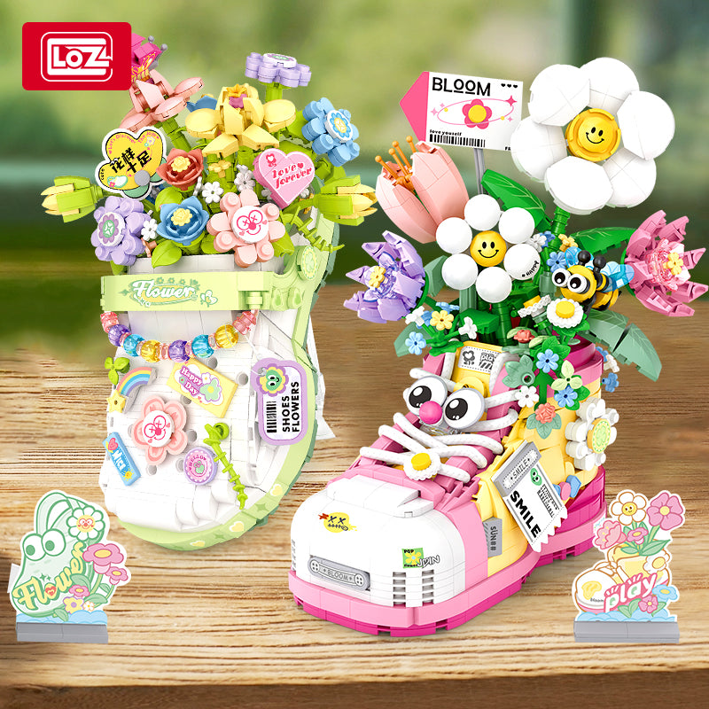 DIY Loz Brick Building Block Flower Bouquet Street Mini Micro Self MOC ...