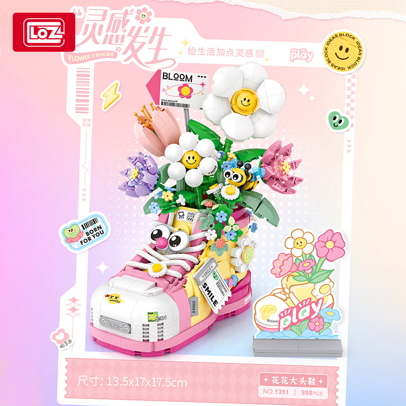 DIY Loz Brick Building Block Flower Bouquet Street Mini Micro Self MOC ...