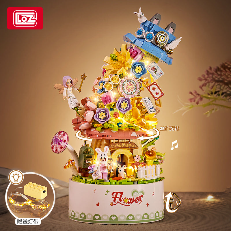 DIY Loz Brick Building Block Flower Bouquet Street Mini Micro Self MOC ...